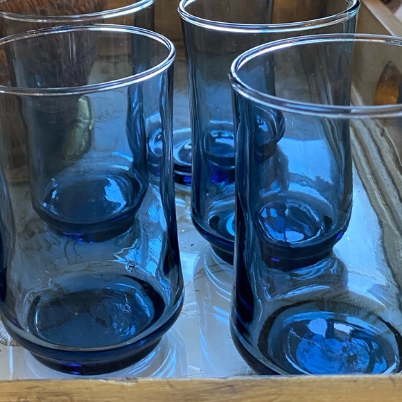 Libbey | Dining | Vintage Libbey Smokey Bolero Blue Glasses Set Of 6 ...